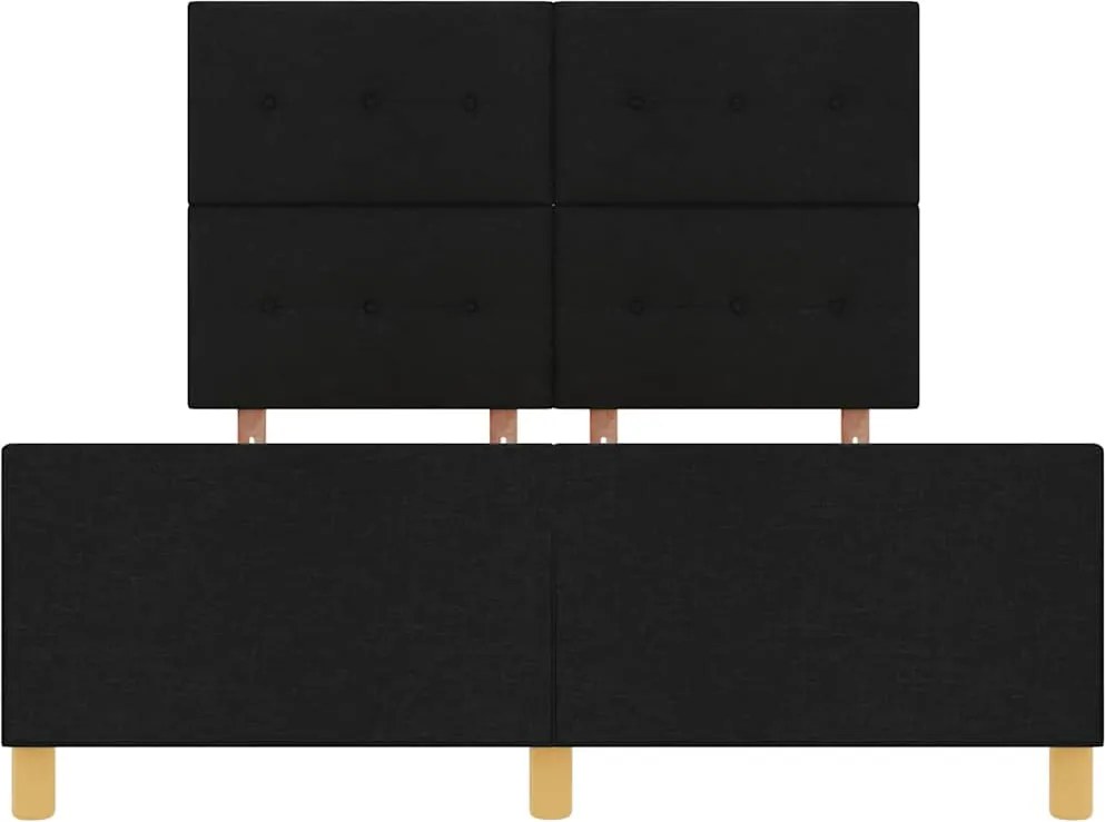 Rám postele s polštářem s čelo Černá 160 x 200 cm textil 3344741