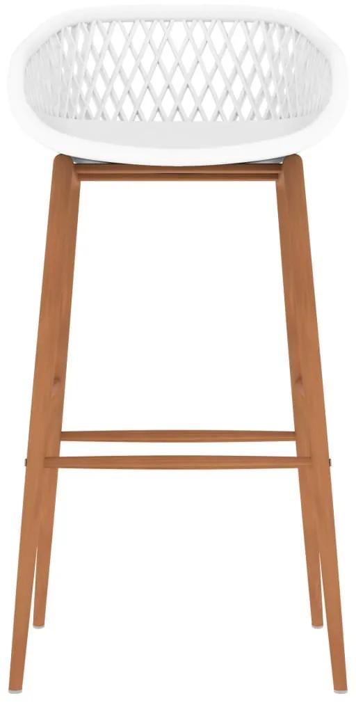 Barové židle Bosler - 2 ks | bílo-hnědé