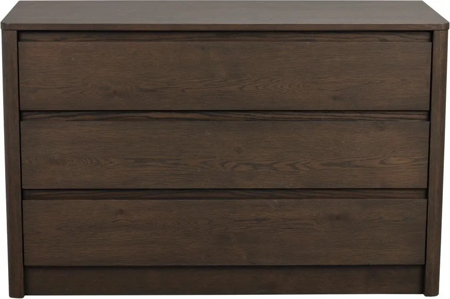 Komoda v dekoru dubu v tmavě přírodní barvě 110x70x45 cm Melstone – Rowico