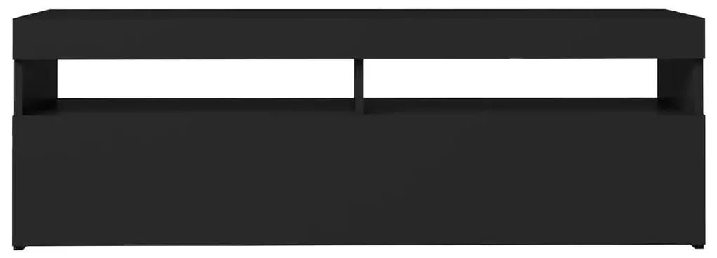 vidaXL TV skříňka s LED osvětlením černá 120 x 35 x 40 cm