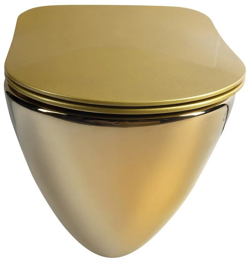 Sapho Paula TP325.00010 WC závěsné 35,5 x 50 cm zlatá