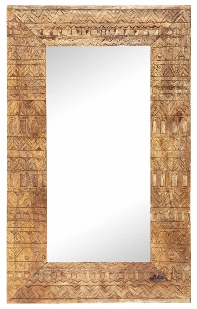 Ručně vyřezávané zrcadlo 80 x 50 x 2,5 cm masivní mangovník - Default Title