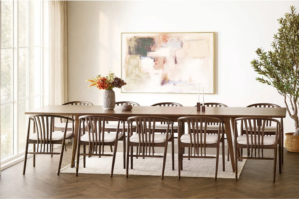 House Nordic Jídelní set DARWIN & AGUSTIN 240–340×100 cm 7778029-S