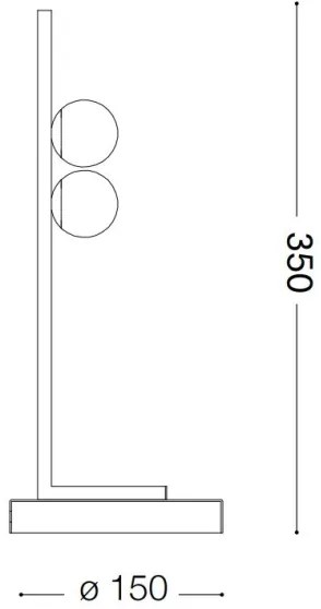 Ideal Lux - LED Stolní lampa PING PONG 2xLED/3W/230V CRI 90 mosaz