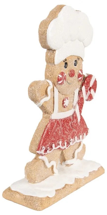 Vánoční dekorace perníček s lízátkem Gingerbread Man - 14*5*21 cm