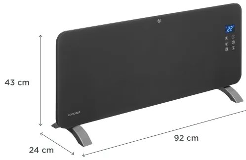 Concept KS4100 -Chytrý elektrický přímotop/konvektor 1000/2000W Wi-Fi IP24 šedá