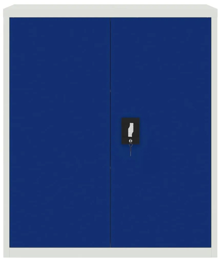 Kartotéka světle šedá a modrá 90 x 40 x 105 cm ocel - Default Title