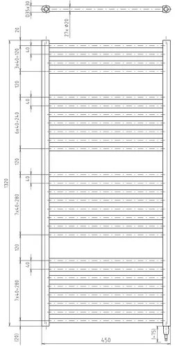 Aqualine - Koupelnový elektrický radiátor DIRECT-E 400W/230V 132 cm bílá