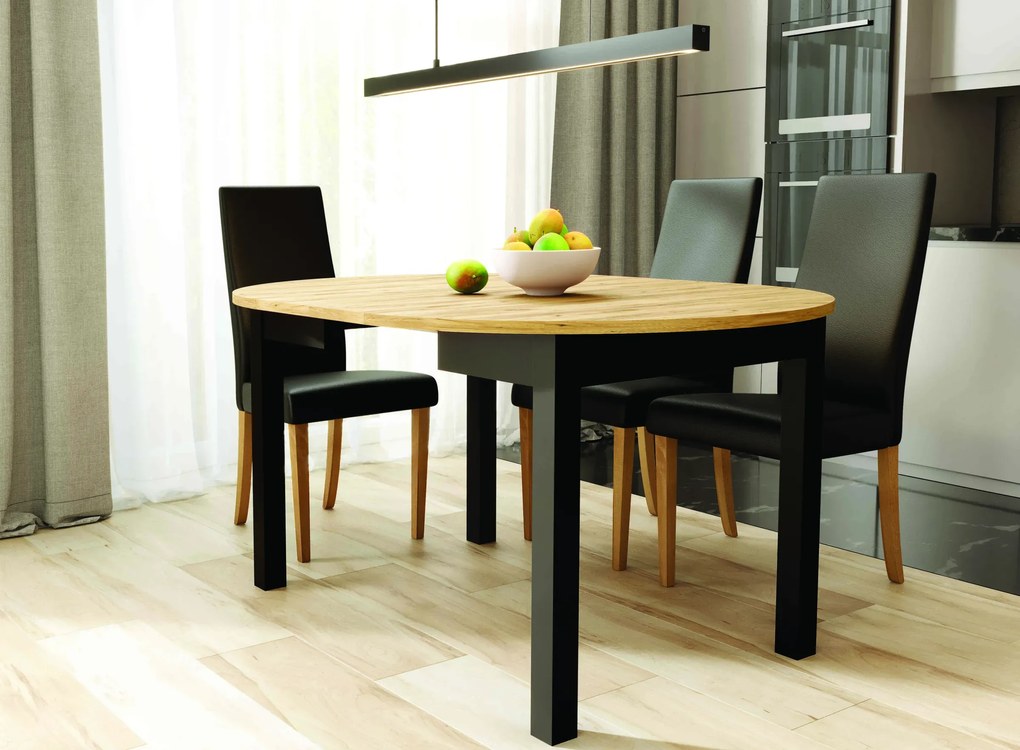 Jídelní rozkládací stůl Luni 110/160 cm dub Artisan/černý