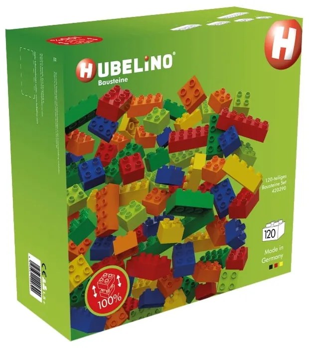 Sada stavebních kostek ke kuličkové dráze Hubelino Rainbow, 120 ks