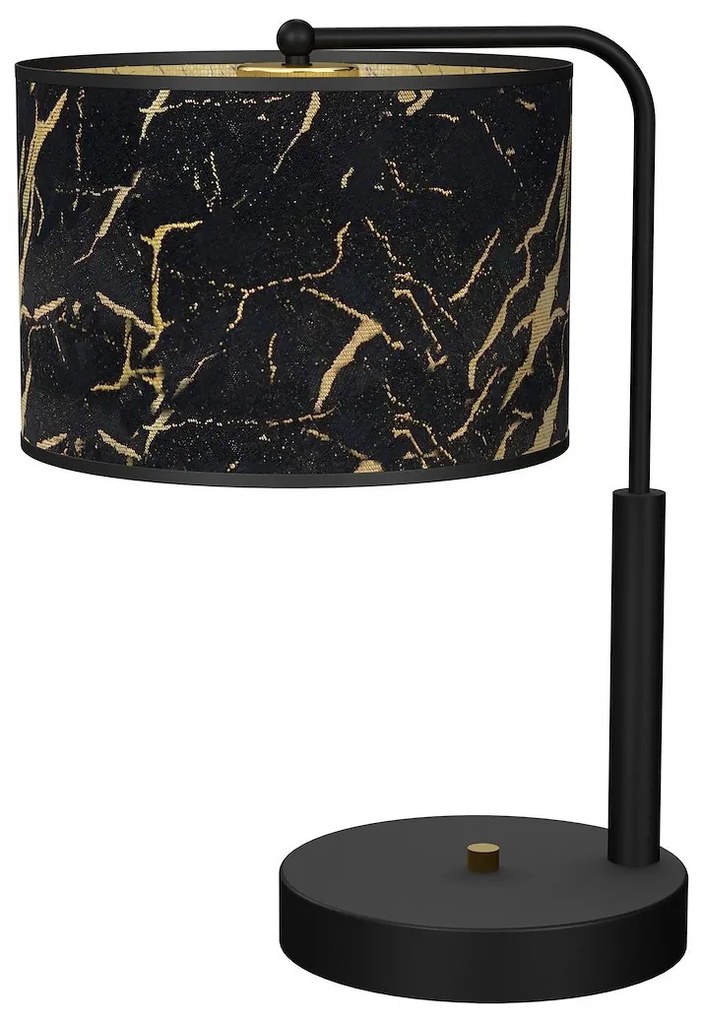 Stolní lampa Senso, 1x černé/zlaté textilní stínítko, b