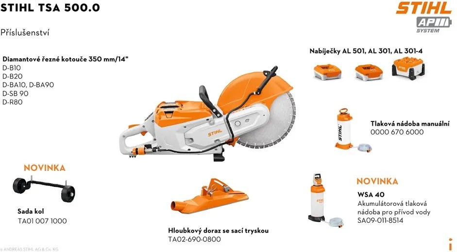 Aku rozbrušovací pila STIHL TSA 500 B