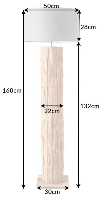 Designová stojanová lampa Nash šedá