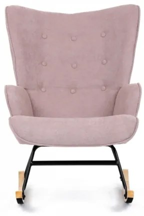 Houpací křeslo růžové dřevěné nohy masiv AK-371 PINK2