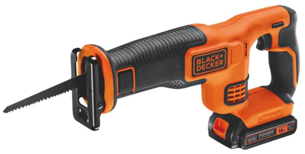 BLACK+DECKER - 18V AKU mečová pila,1x aku 2,5 Ah Li-Ion, nabíječka BDCR18E1-QW