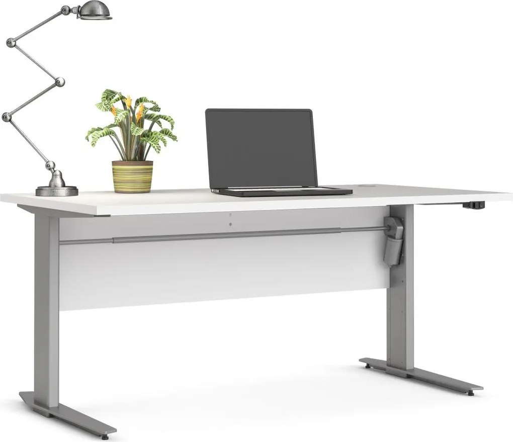 FALCO Výškově nastavitelný psací stůl Office 80400/318 bílá/silver grey