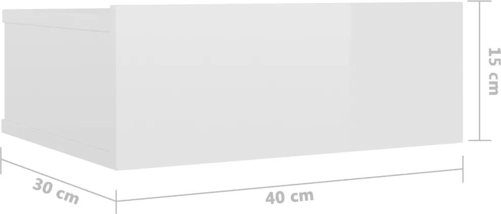 vidaXL Nástěnné noční stolky 2 ks 40 x 30 x 15 cm dřevotříska [800319] Barva: Betonová šedá