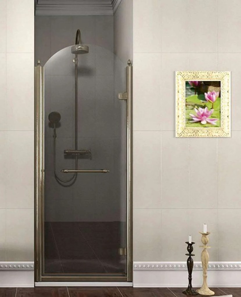 Gelco Antique - Sprchové dveře pivotové, 80 cm, pravé, čiré sklo/bronz GQ1380RCL