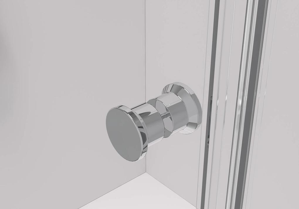 CERANO - Sprchové skládací dveře Volpe L/P - chrom, transparentní sklo - 100x190 cm