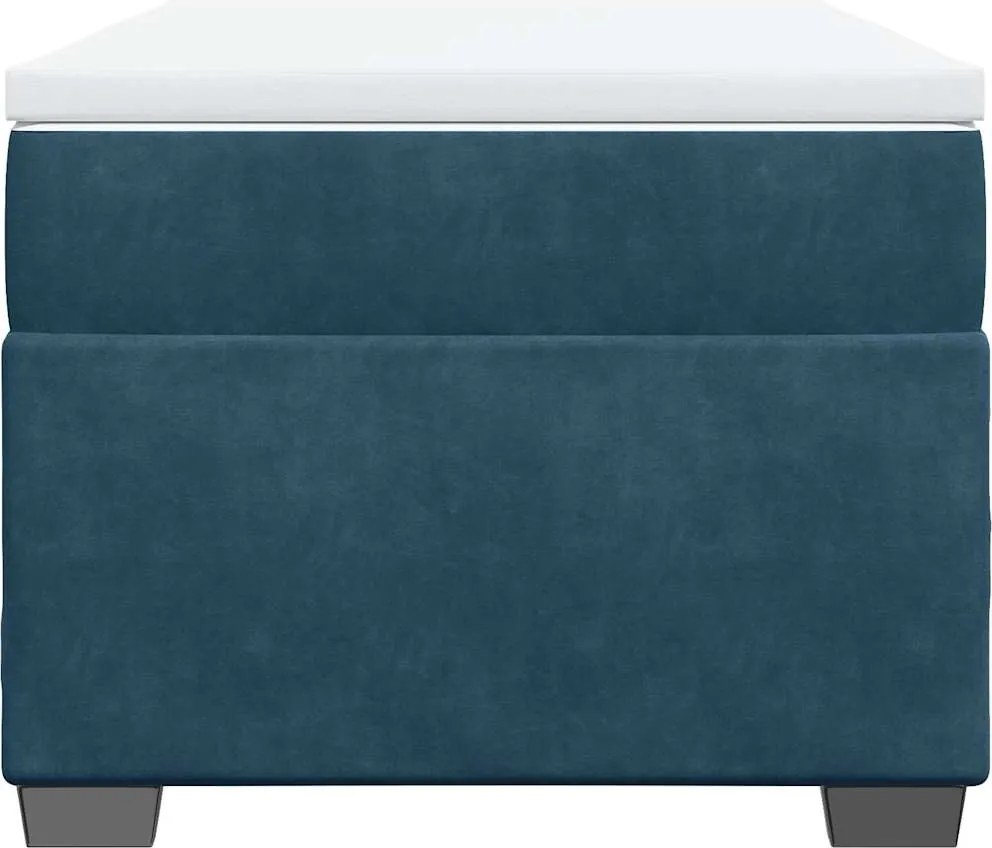 Box spring postel s matrací tmavě modrá 80 x 200 cm samet 3285249