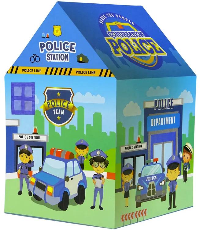 Zábavný policejní stan pro děti 123 cm x 82 cm Modrý
