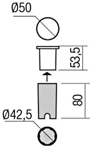Redo group Redo Xpi, venkovní zápustné orientační svítidlo LED 2,3W 3000K, černá, průměr 5cm, IP54