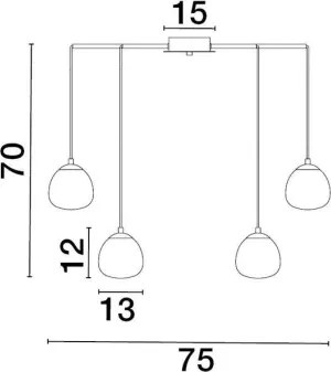 Závěsné svítidlo NOVA LUCE THE EGG G9 9009261 bez žárovky