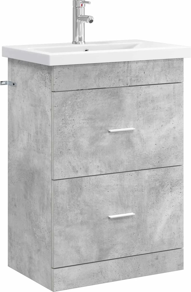 Sada koupelnového nábytku Betonově šedá 61 x 40 x 84,5 cm 3404369