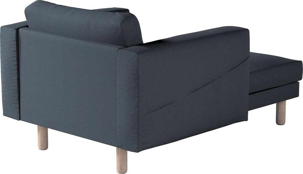 Potah na IKEA Norsborg šezlong s loketními opěrkami barva modrá látka pletený vzor