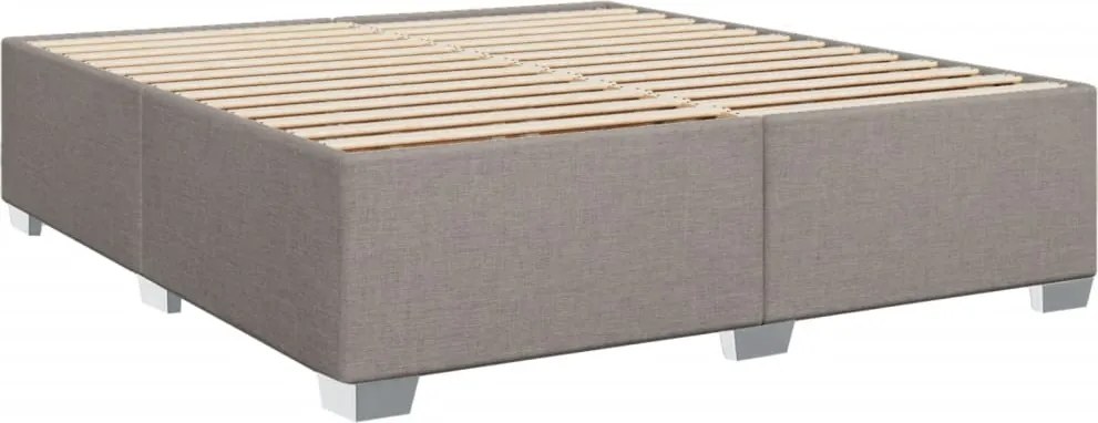 Box spring postel s matrací taupe 200x200 cm textil 3290599