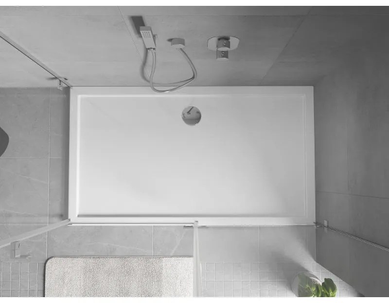 Mexen, Mexen Flow obdélníková sprchová vanička slim 75 x 140 cm, bílý lesk - 46R107514