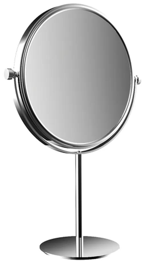 Emco Cosmetic mirrors Pure - Stojící kulaté holící a kosmetické zrcadlo, Ø 229 mm, 3 násobné zvětšování, chrom 109400118