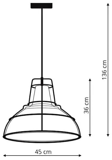 industriální světlo nad stůl DRITTO