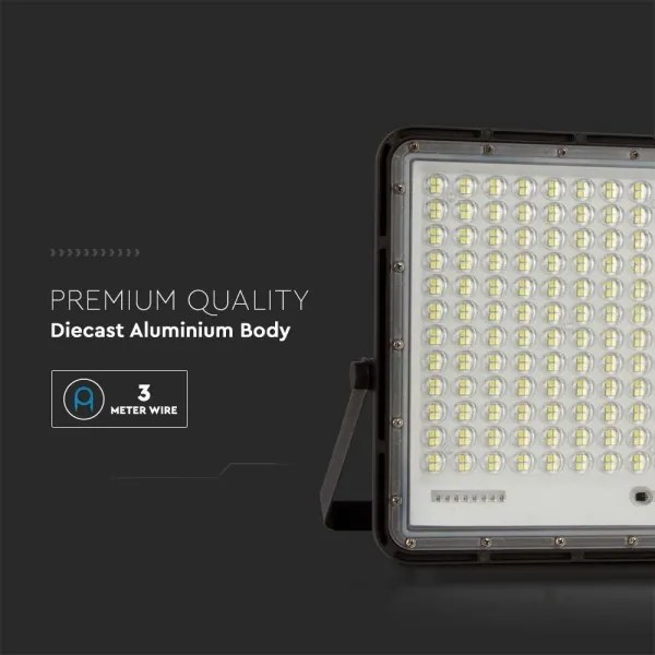 LED Venkovní solární reflektor LED/30W/3,2V 6400K černá + DO