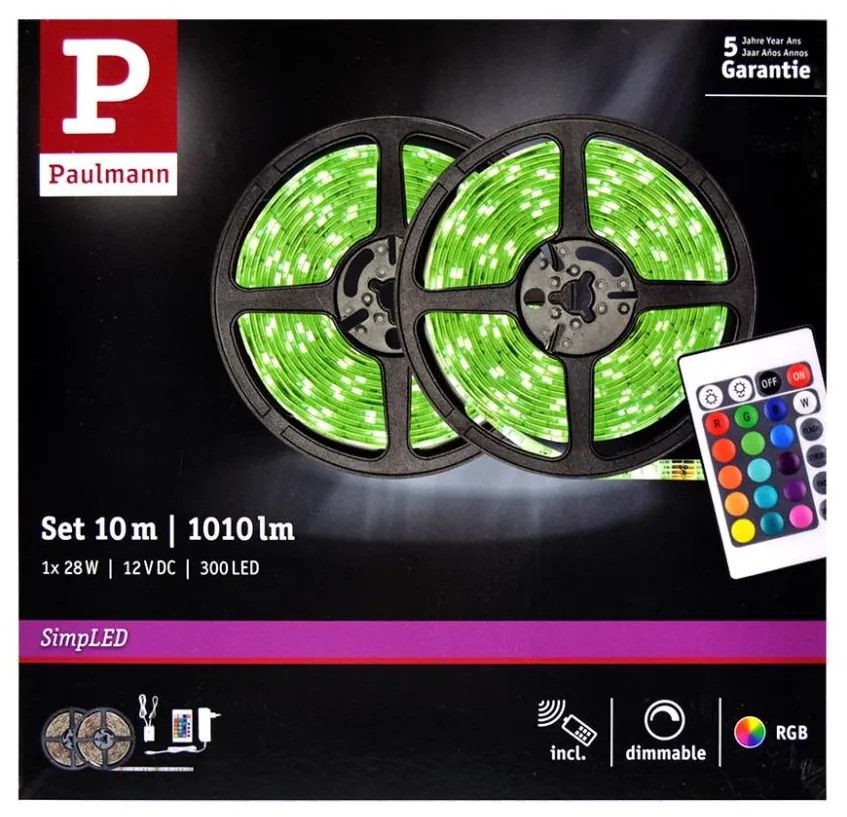 Paulmann 78980 - LED RGB/28W Stmívatelný pásek SIMPLED 10m 230V + DO