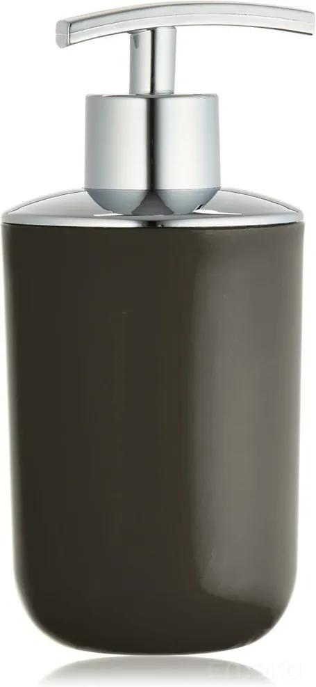 Elegantní plastický černý zásobník na tekuté mýdlo BRASIL, 16,5x8 cm, Wenko