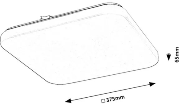 Rabalux 75015-LED Stropní svítidlo se senzorem VENDEL LED/24W/230V 4000K 37x37cm