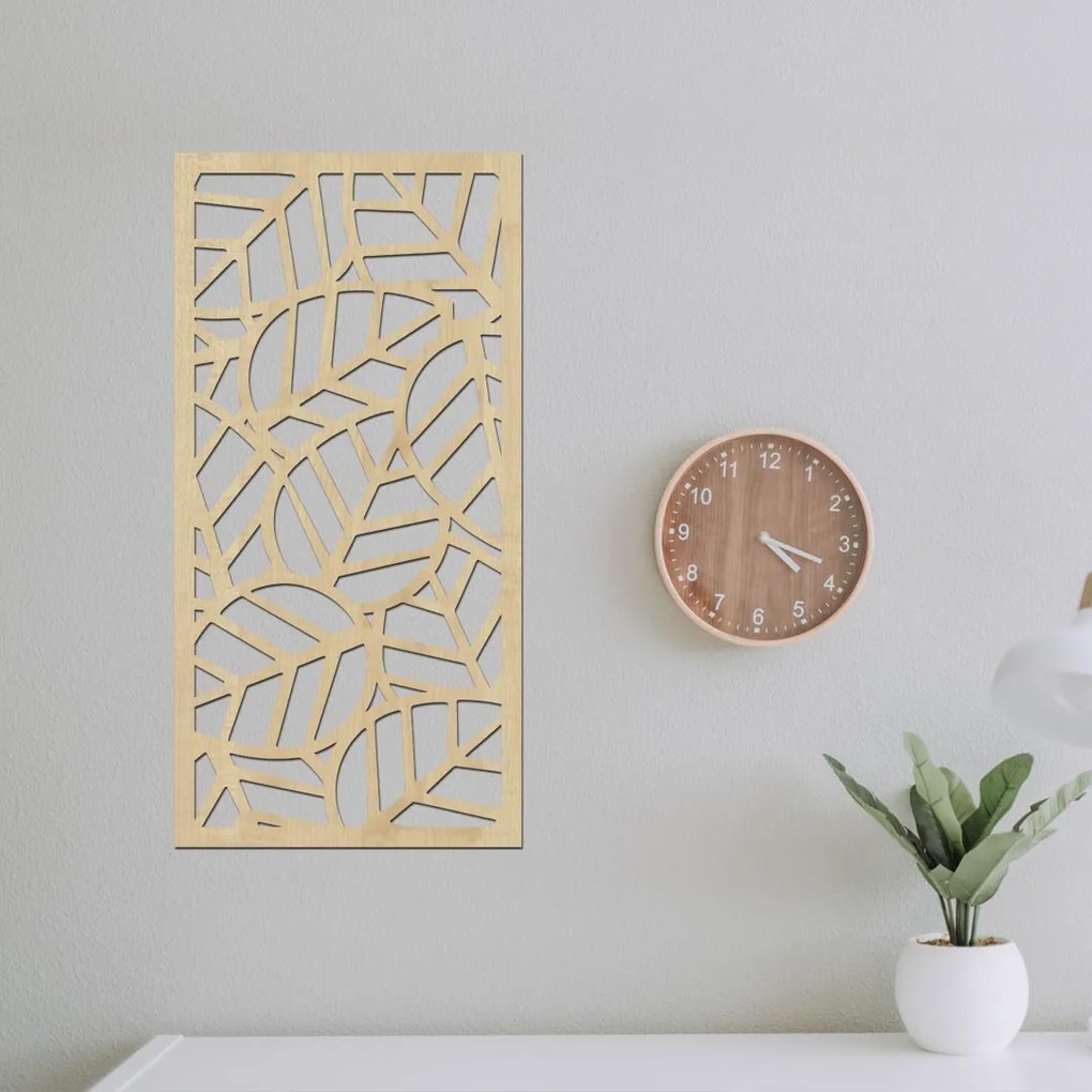 dřevo života Dřevěný dekorační panel LEAF II Zvolte rozměr (cm): 30x60, Zvolte barvu dekoru: Ořech