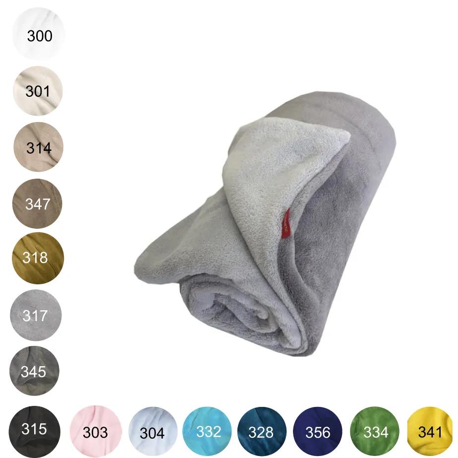 Mikroplyšová deka/ přehoz - šedá střední - MIX barev a velikostí Barva: 318 - medová, Rozměr mix: 150x200 cm