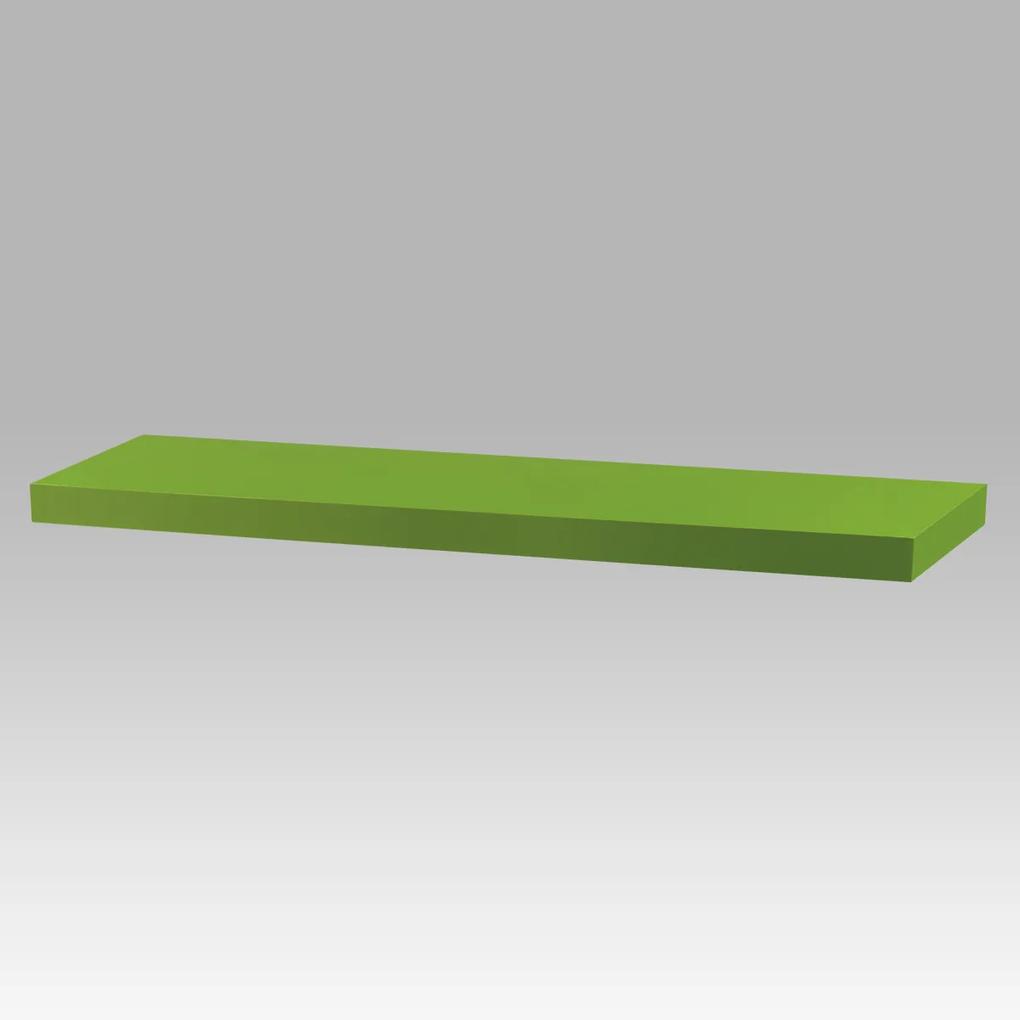 Artium Nástěnná polička 80cm, barva zelená -  P-005 GRN