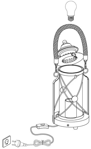 Eglo 49284 - Stolní lampa BRADFORD 1xE27/60W/230V