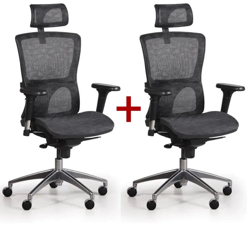 Kancelářská židle LEXI 1+1 ZDARMA, černá