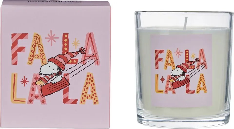 PEANUTS Vonná svíčka "FaLaLa" - růžová
