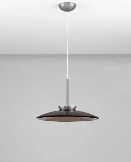 LED stmívatelný nikl-hnědý moderní lustr Esti