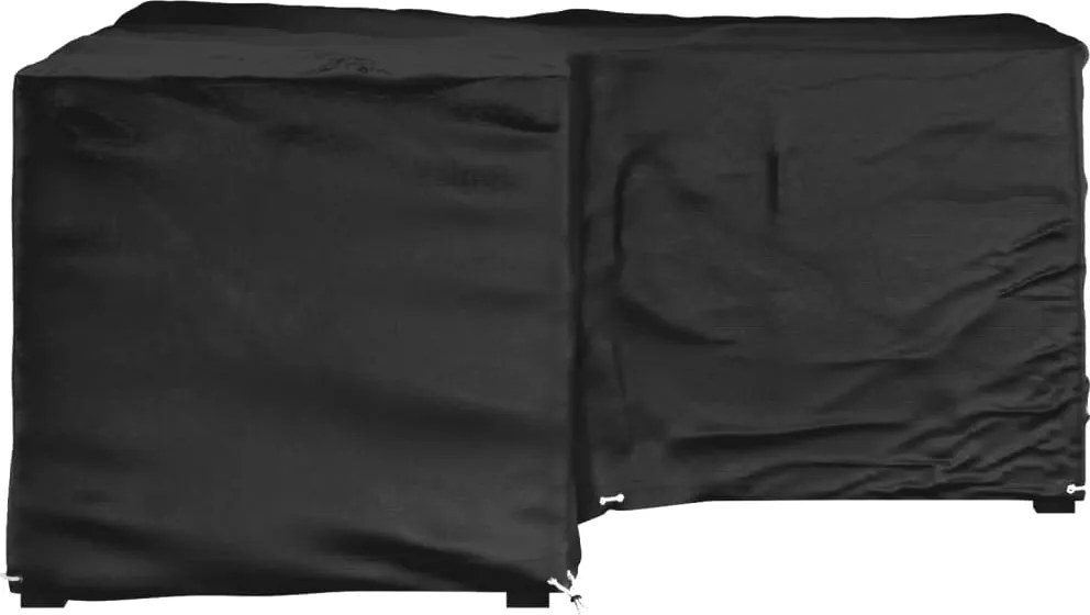 Plachta na zahradní nábytek tvar L 12 oček 185 x 185 x 90 cm 319314