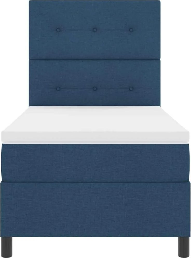Postel s boxspringem s čelo Modrá 80 x 200 cm textil 3339349