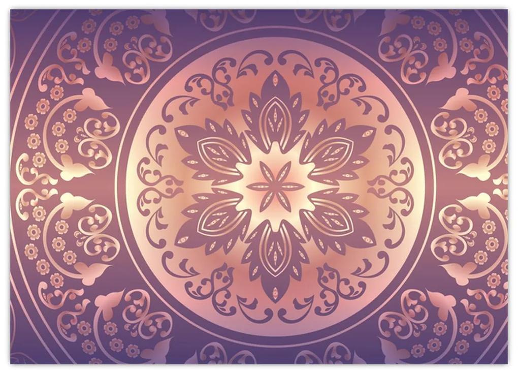 Obraz - Mandala na fialovém gradientu (70x50 cm)