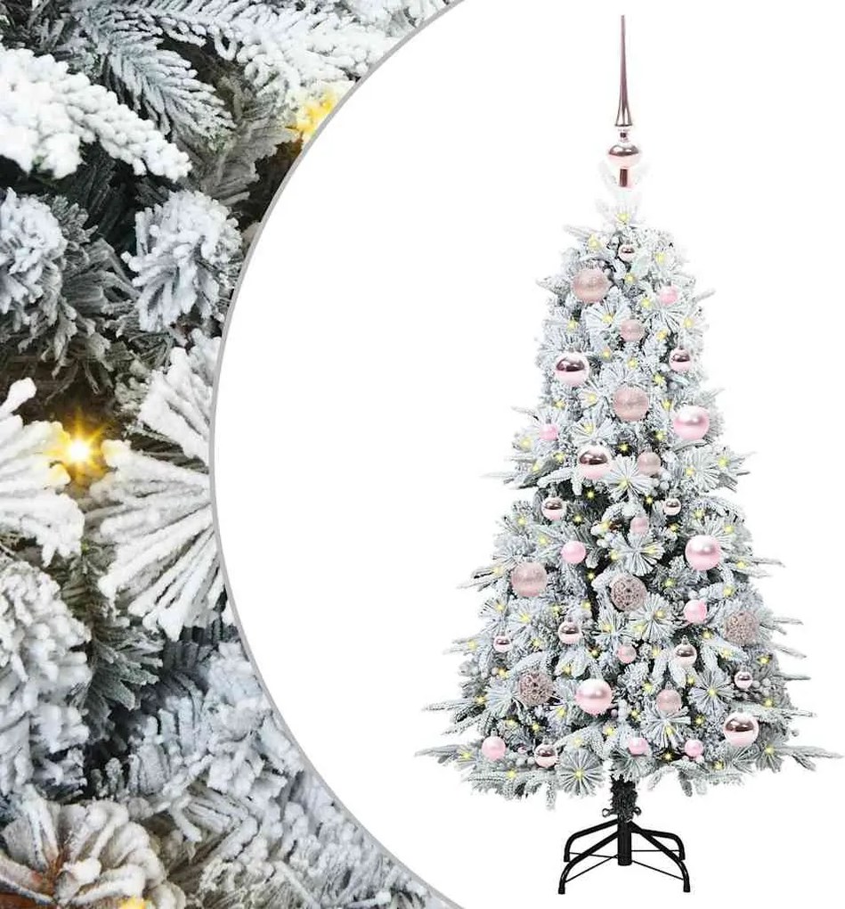 Umělý Skládací Vánoční Strom s stojanem Bílá 120 cm PE a PVC 3397460
