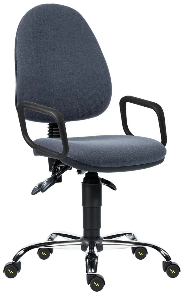 Pracovní židle Panther Antistatic s područkami, šedá