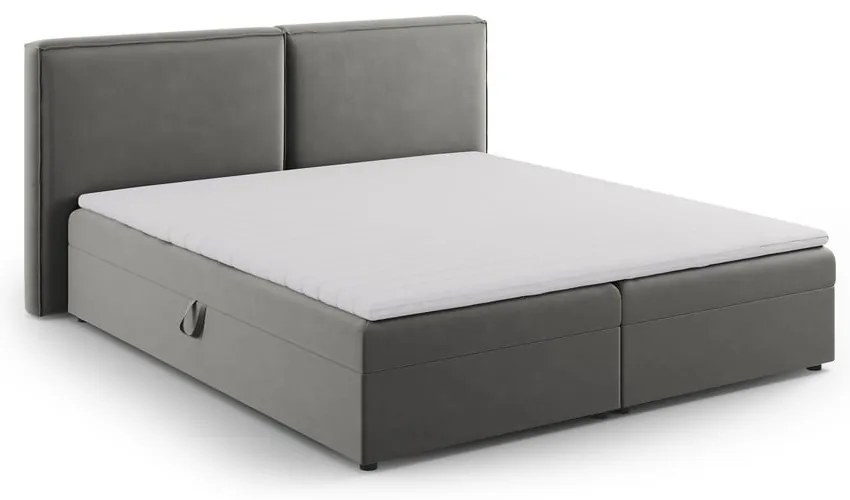 Šedá boxspring postel s úložným prostorem 180x200 cm Arendal – Cosmopolitan Design